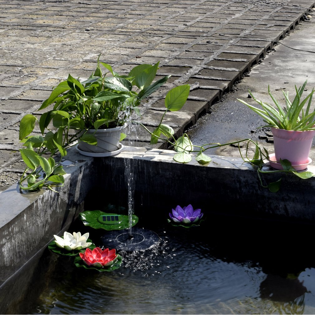 Runde Solar- Tafel Solar- Schwimm Brunnen Solar- K... – Grandado