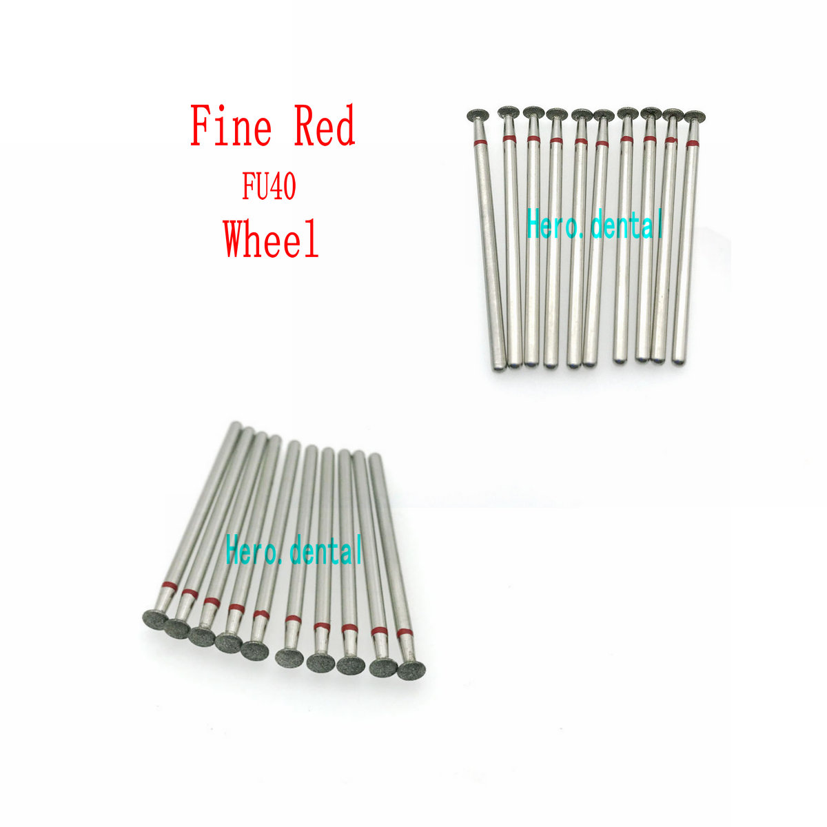 10pcs Fine Red dental Shank Diamond Grinding Bur D... – Grandado