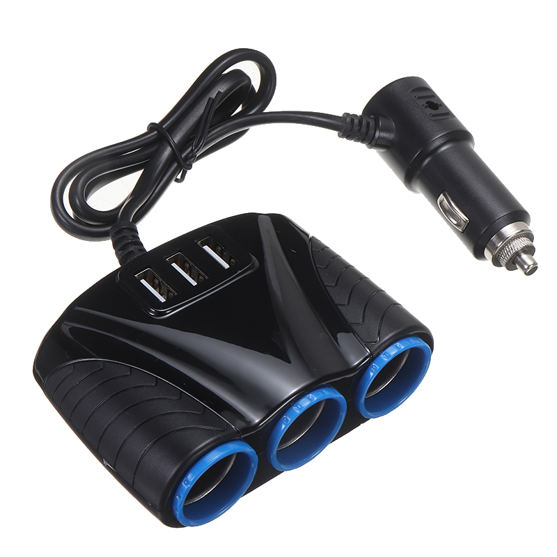 Universal Cars 3 Way DC 12V-24V Multi Socket Car C... – Grandado