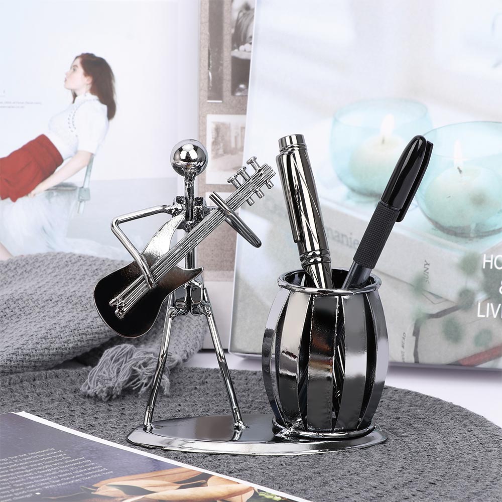 Novelty Instrument Guitar Pen Holder Metal Desk Ti... – Vicedeal