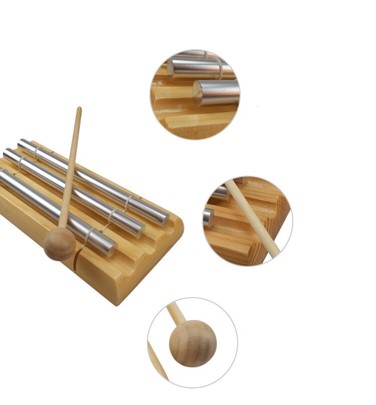 M-WS Wood Metal Three Tone Hand Xylophone Early Ch... – Vicedeal