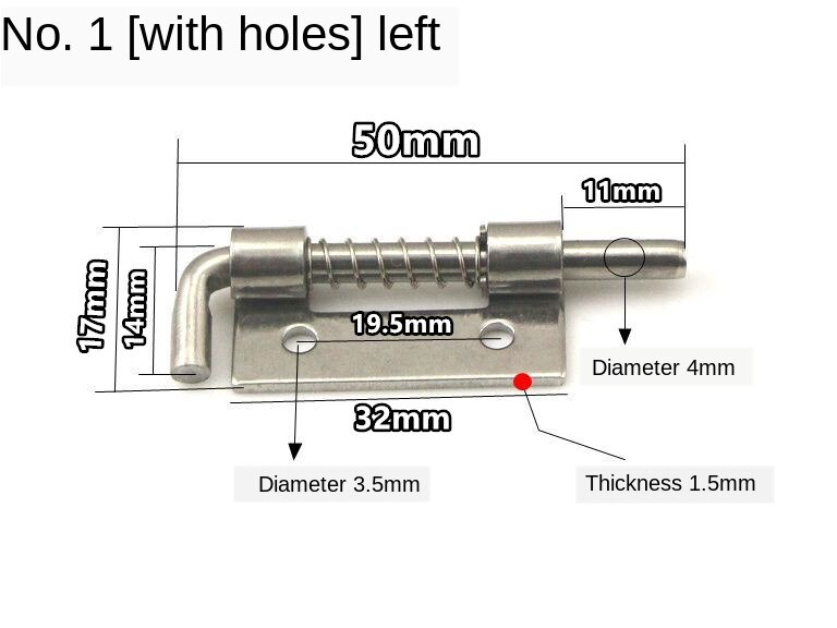 Spring Bolts Latch Hardware Stainless Steel 304 Ca... – Grandado