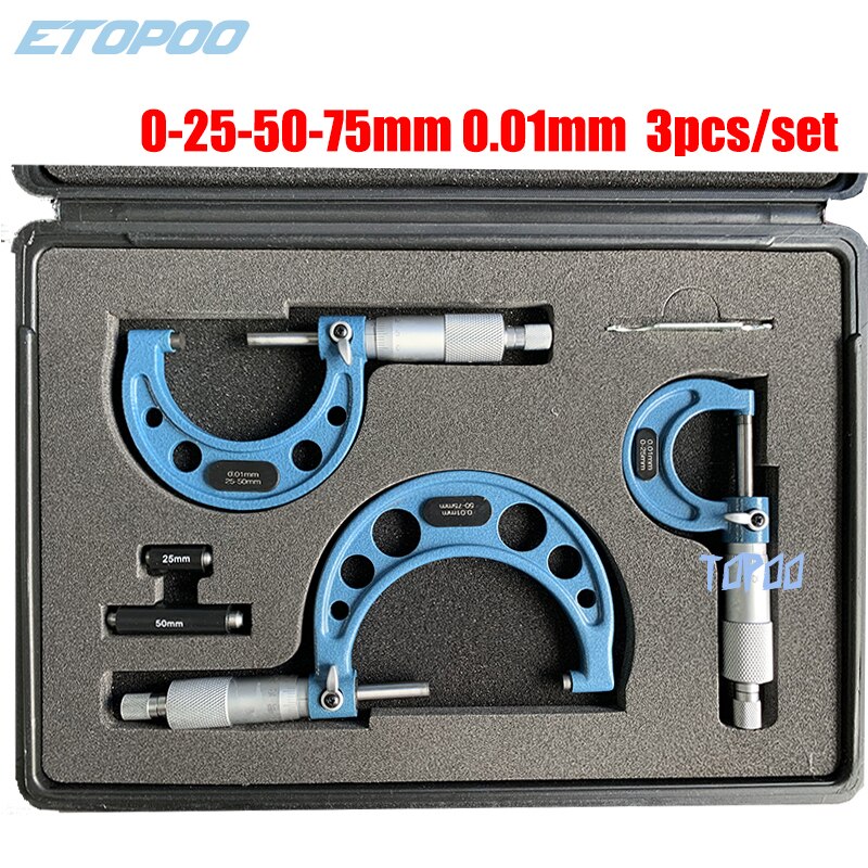 3Pcs Micrometer Set Bearing Steel High Accuracy Ou... – Vicedeal