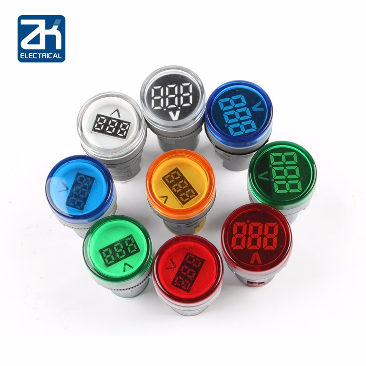 10pcs 22mm Ac 60-500v Led Voltmeter Voltage Meter ... – Grandado