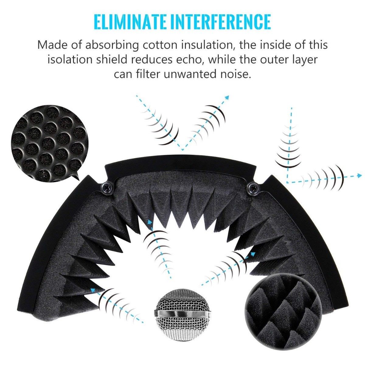 Microphone Isolation Shield Studio Mic Studio Isol... – Vicedeal