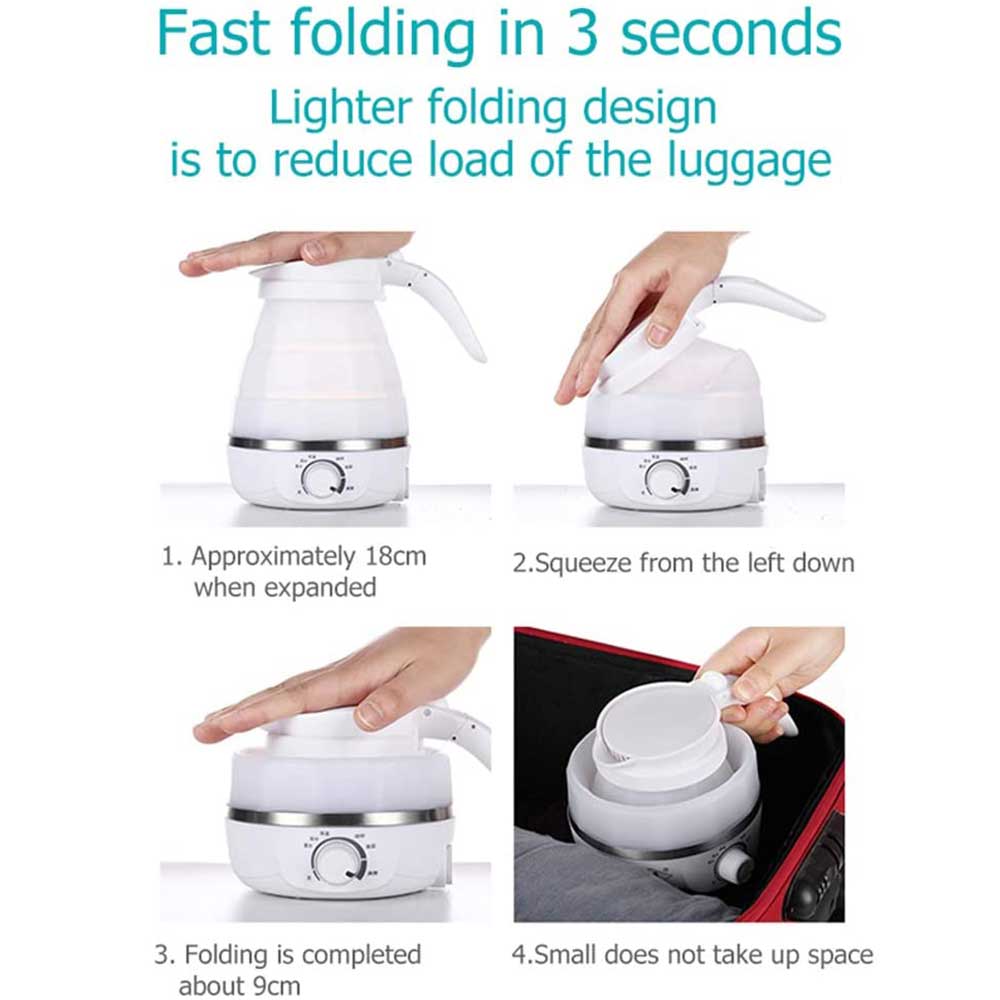 Electric Kettle Silicone Foldable Water Kettle wit... – Grandado