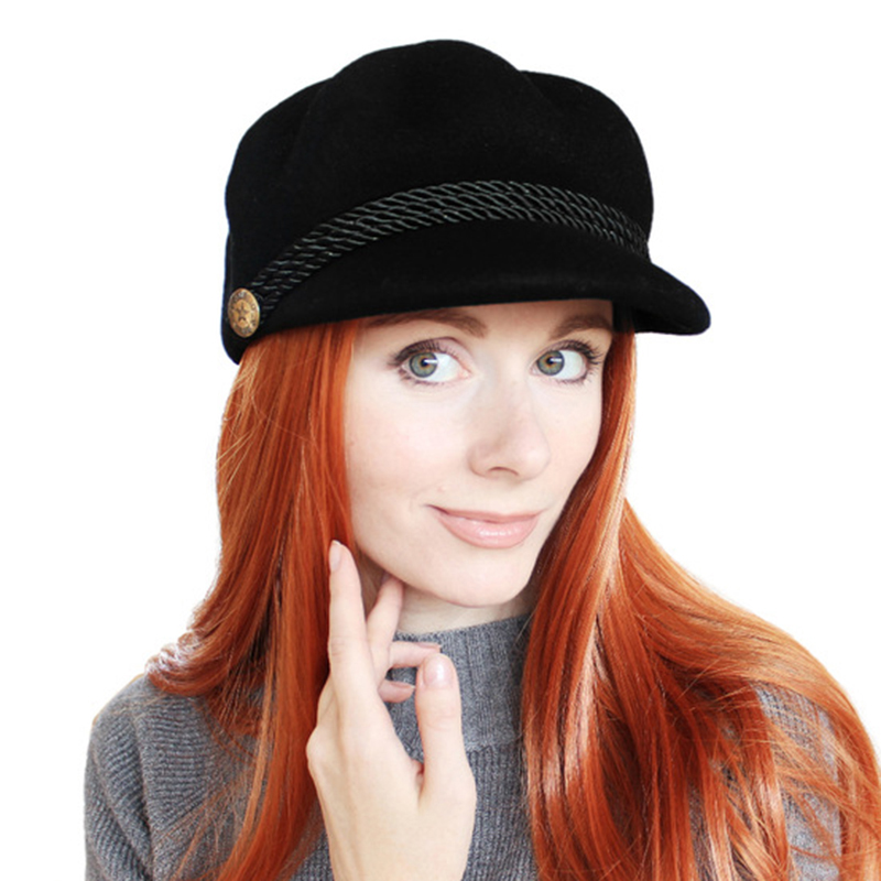 Zjbechahmu Solid Wol 100% Vintage Fedora Voor Vrou... – Vicedeal