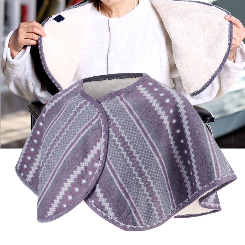 Zachte Dubbelzijdig Pluche Warme Schouder Cape Oud... – Grandado