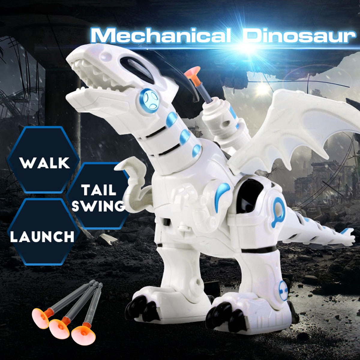Large Launch Missile Mechanical Dinosaurs With Win... – Vicedeal