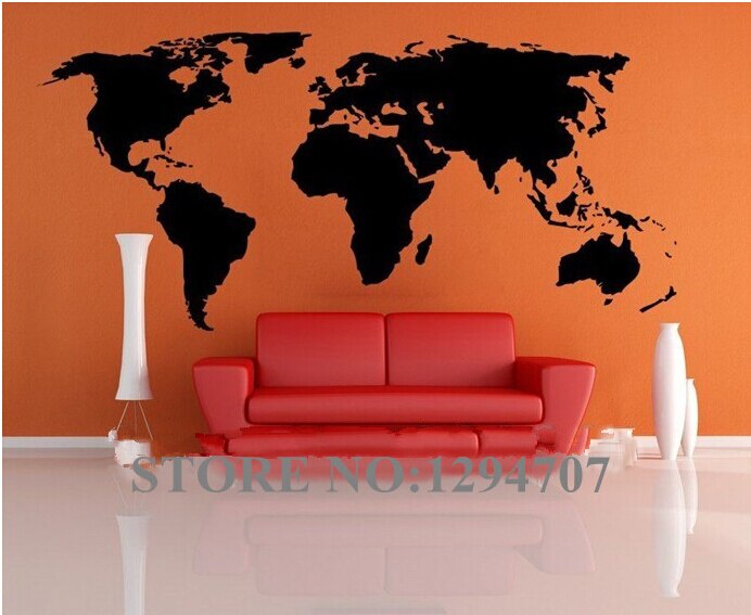 World Map wall stickers for kids rooms removable p... – Grandado