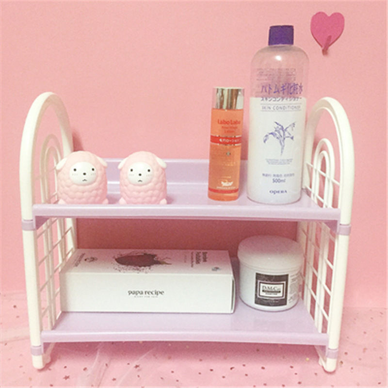 Ins Cute Desktop Double-layer Storage Rack Dormito... – Vicedeal