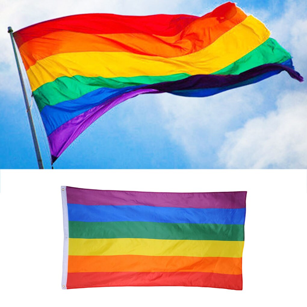 90x150cm LGBT Flag Lesbian Gay Pride Friendly Colo... – Grandado