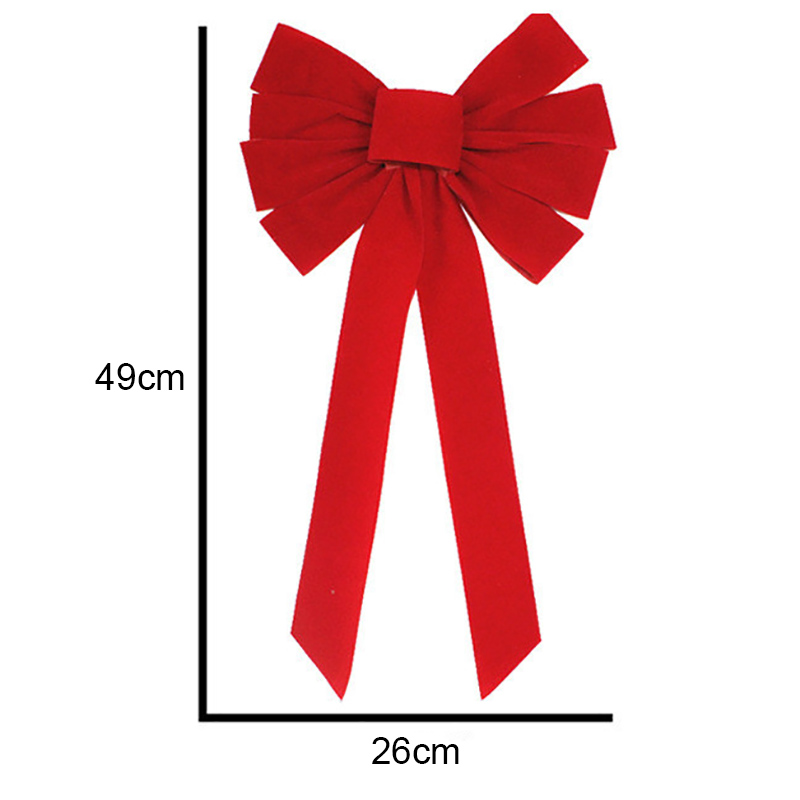Year Red Flannel Bow Christmas Bow Year Decoration... – Grandado