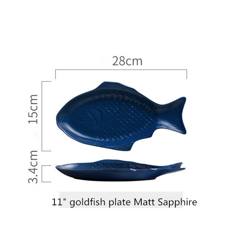 11-inch fish-shaped plate household dessert cake p... – Grandado