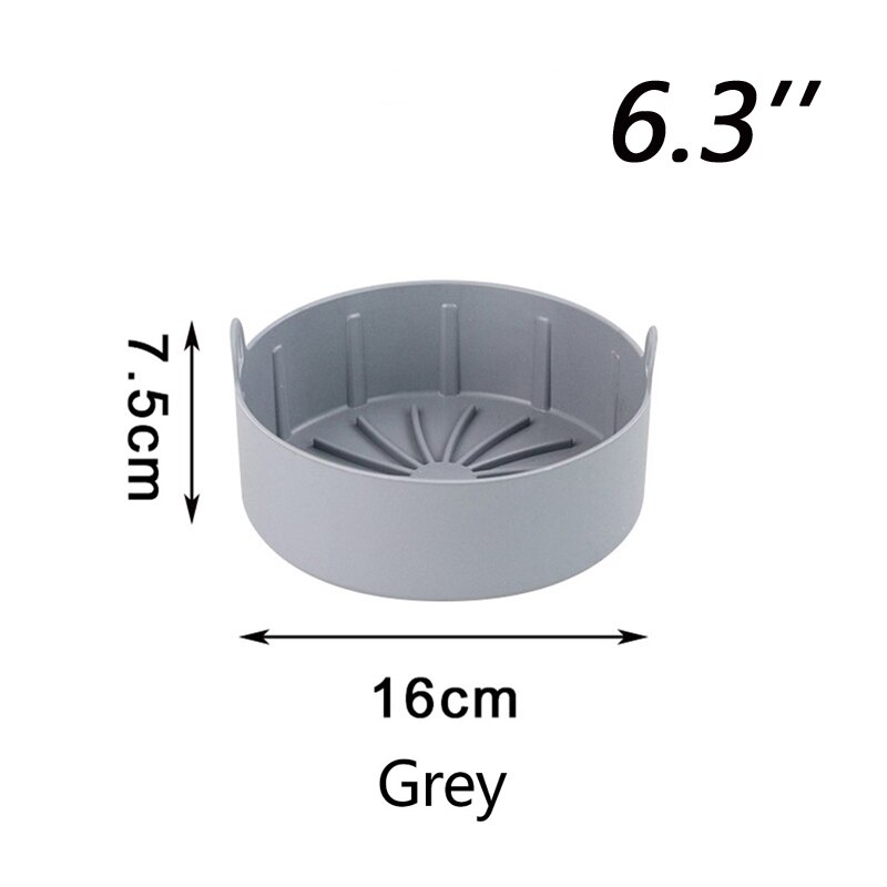 8 inch Air Fryer Silicone Baking Tray Pan Pot Non-... – Vicedeal