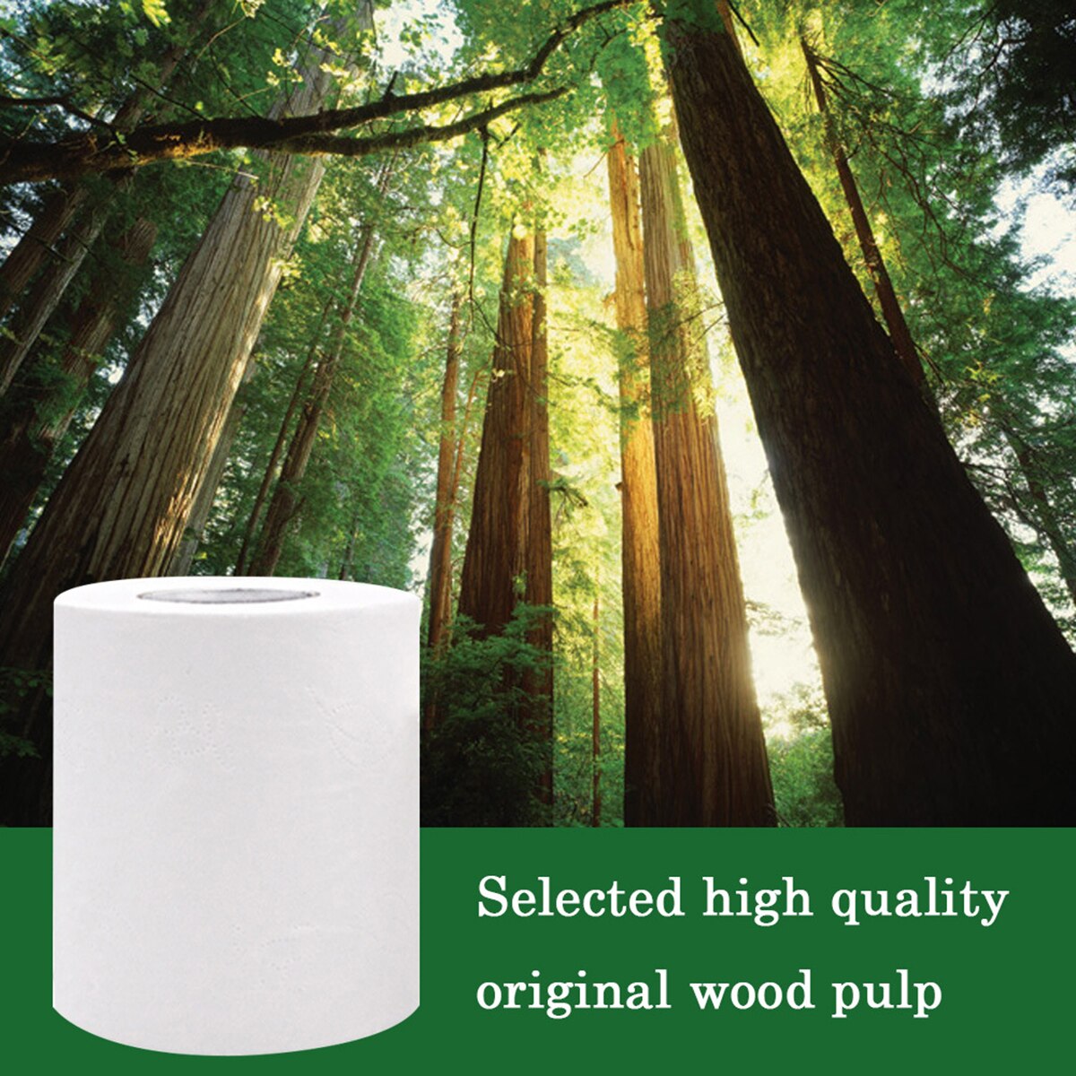 Wood Pulp 4 Rolls Of Toilet Paper Home 4-Ply Wood ... – Grandado
