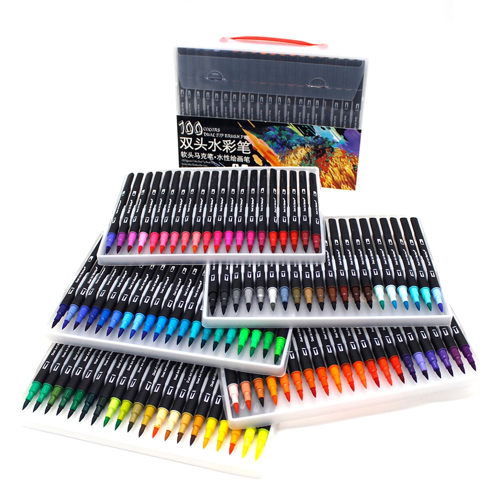 12/60/100 Color Felt Tip Pen Art Marker for Drawin... – Grandado