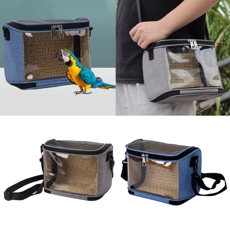 Bird Travel Case Carrier Parrot Carrying Cage Mesh... – Vicedeal