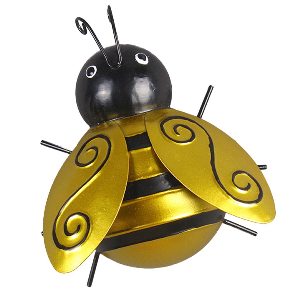 Wall Art Metal Bee 3D Sculpture Inspirational Wall... – Grandado