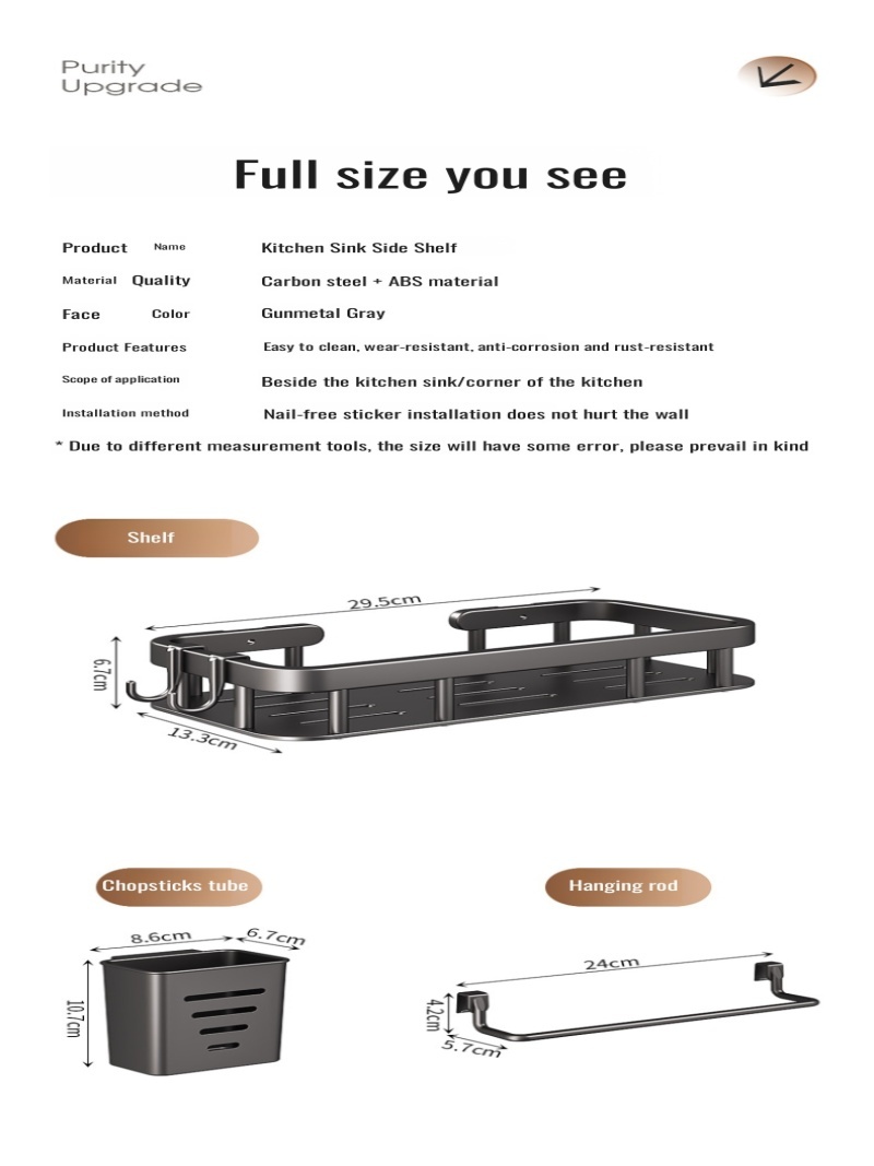 Kitchen sink rack multifunctional rag rack punch-f... – Vicedeal