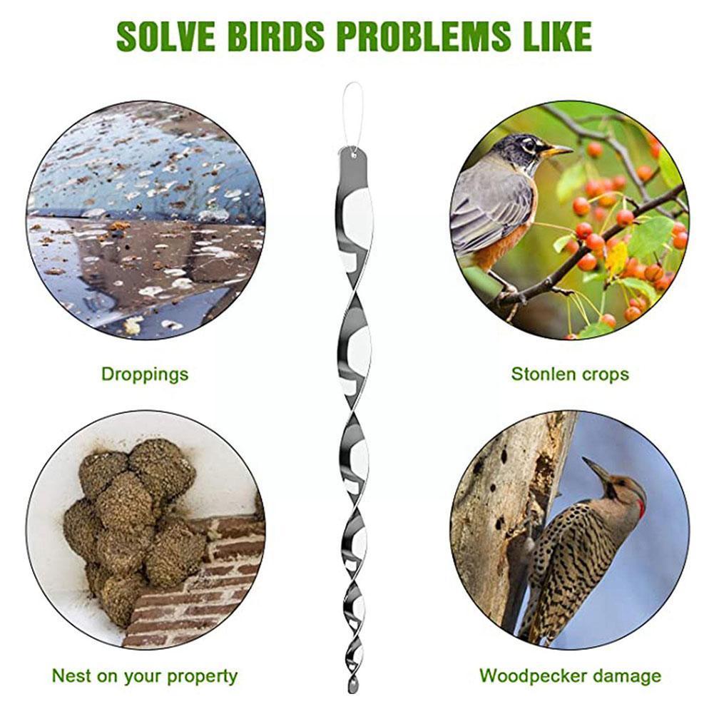 6 Pack Rotating Reflective Rod Bird Defender Eco-f... – Grandado