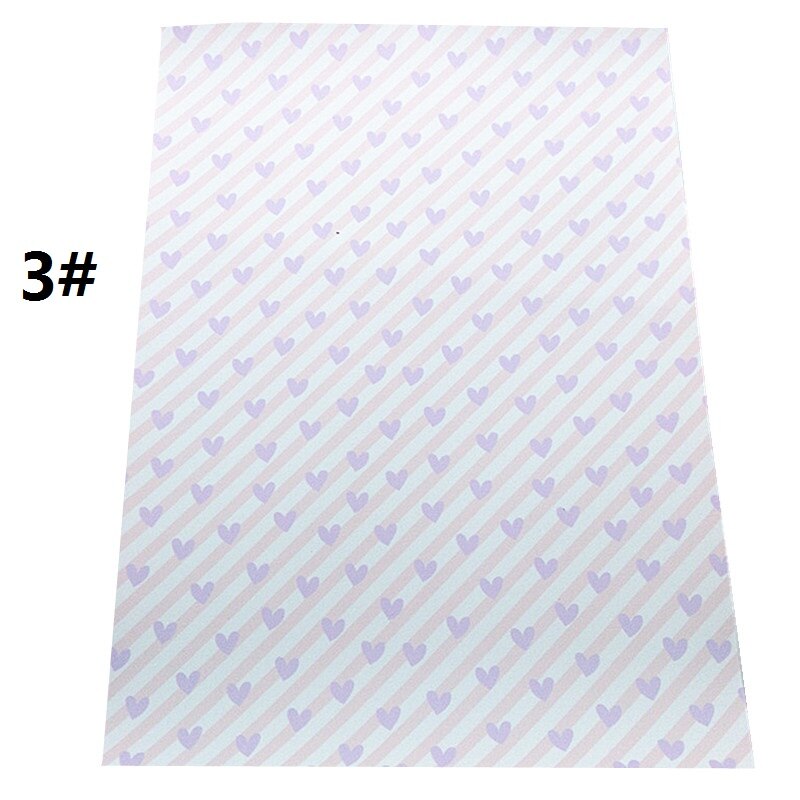 Stripes Pastel Hearts Printed Synthetic Faux Leath... – Grandado