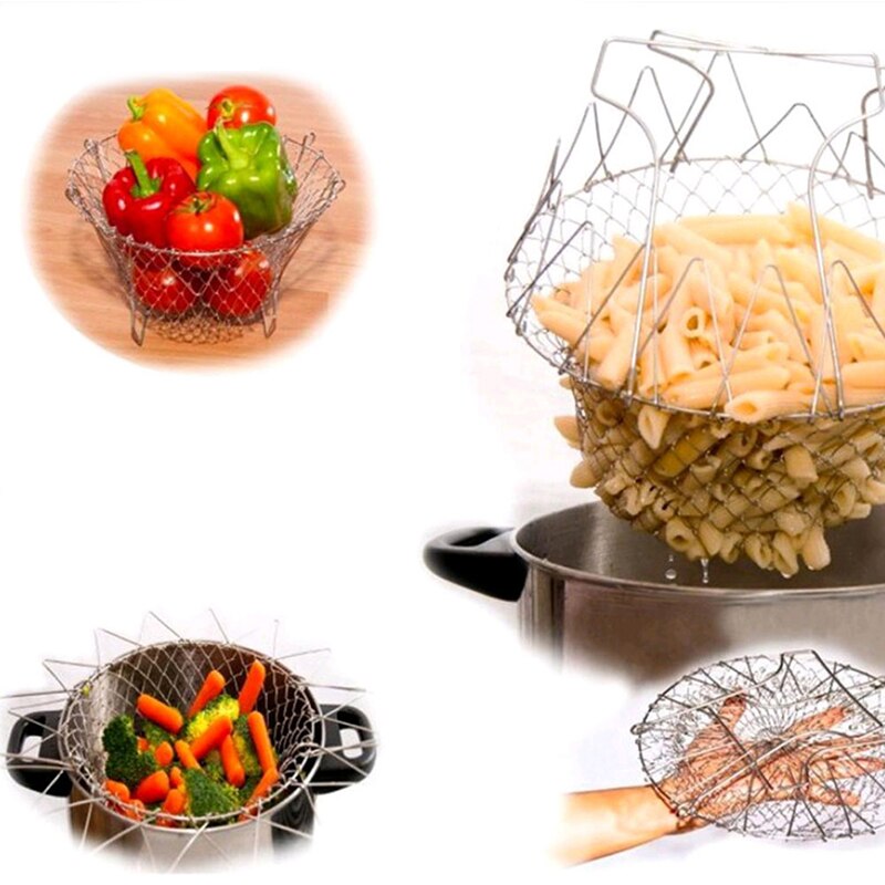 2019Modern Food Basket Fry Baskets Telescopic Stai... – Grandado