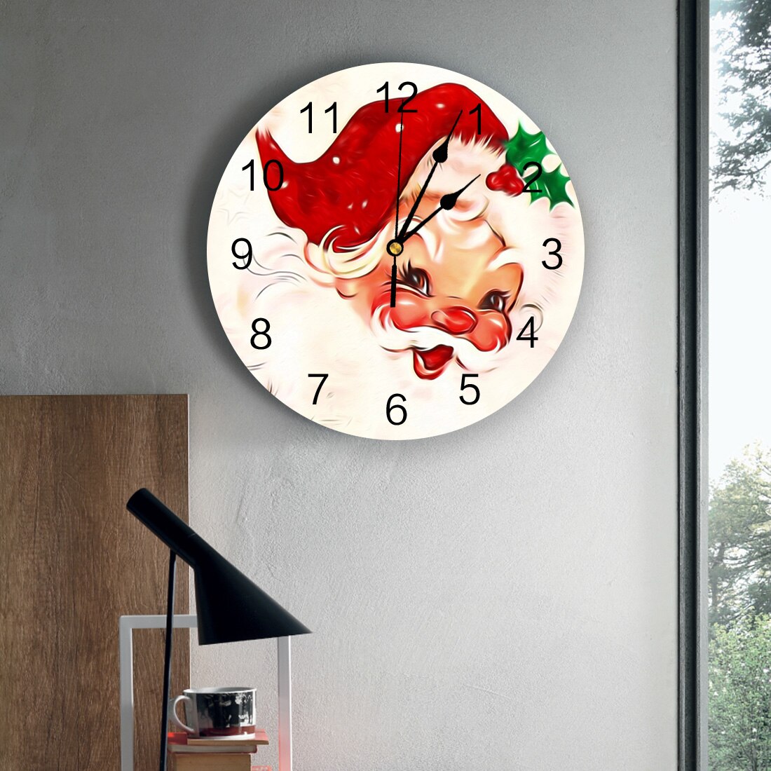 Christmas Vintage Santa Wall Clock Home Decor Bedr... – Grandado