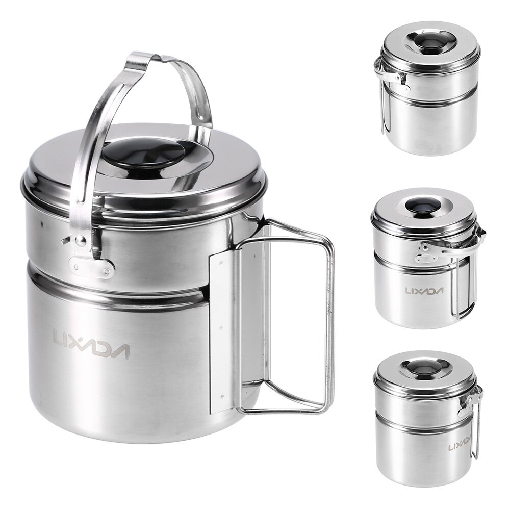 Lixada Rvs Camping Pot Kookgerei Outdoor Wandelen ... – Vicedeal