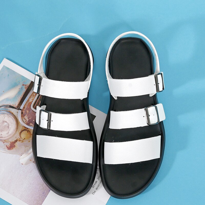 Men Leather Sandals Summer Open Toe Casual Shoes O... – Grandado