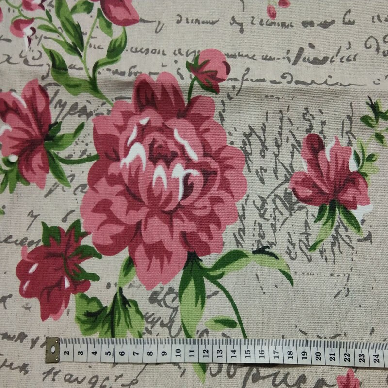 50x150cm Pretty Blooming Rose Flower & Letter Prin... – Grandado