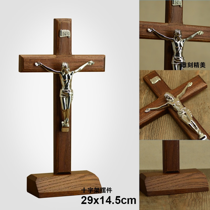 Church artifacts, solid wood cross, Jesus Christ c... – Grandado