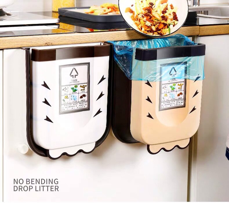 Opvouwbare Afval Bin Plastic Keukenkast Deur Opkno... – Grandado