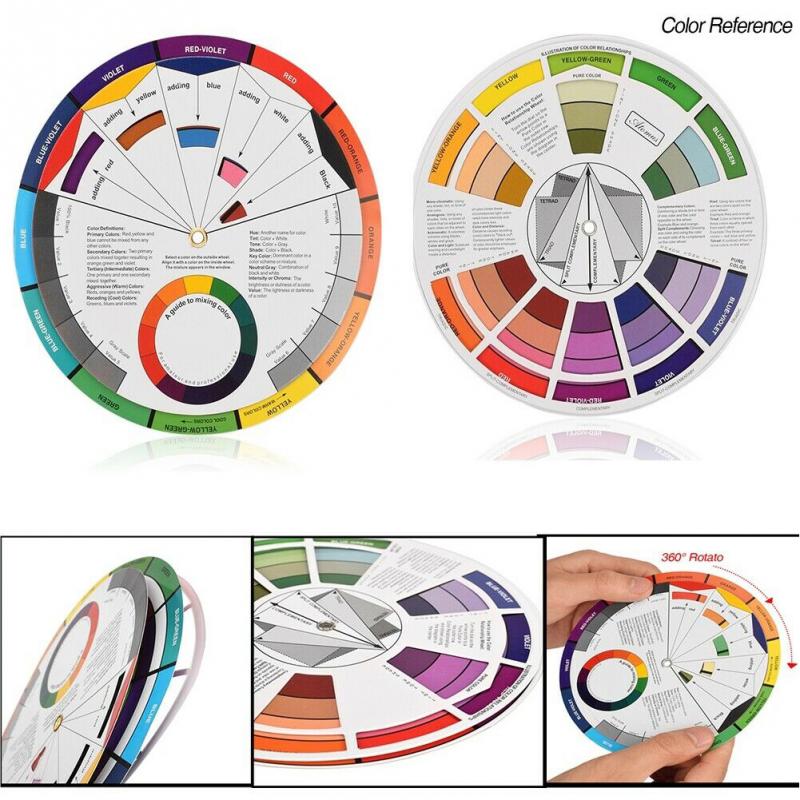 Mixing Salon Paper Card Rotary Color Wheel Pigment... – Grandado
