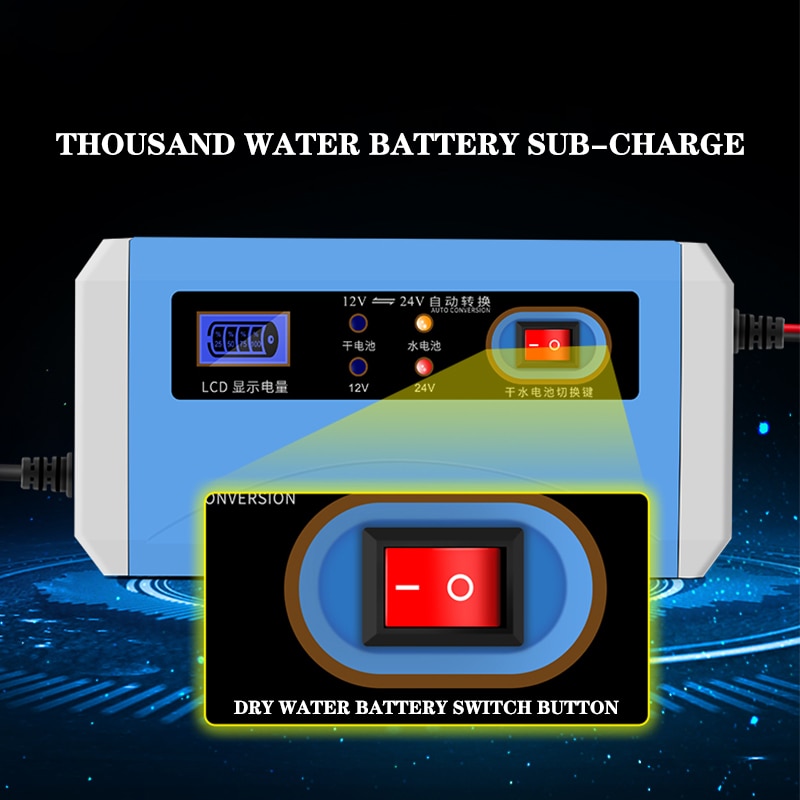 Full Automatic Car Battery Charger Pulse Repair LC... – Grandado