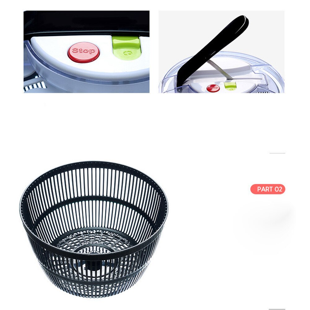 Vegetable Washer with Bowl Salad Spinner Large Cle... – Grandado