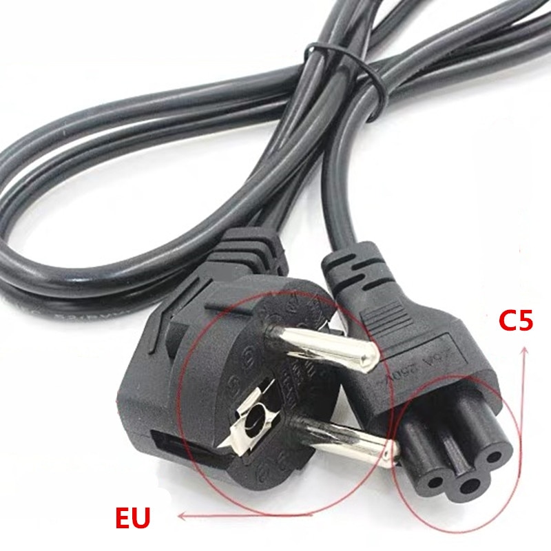 EU European AC Power Cord Euro IEC C5 Power Extens... – Grandado