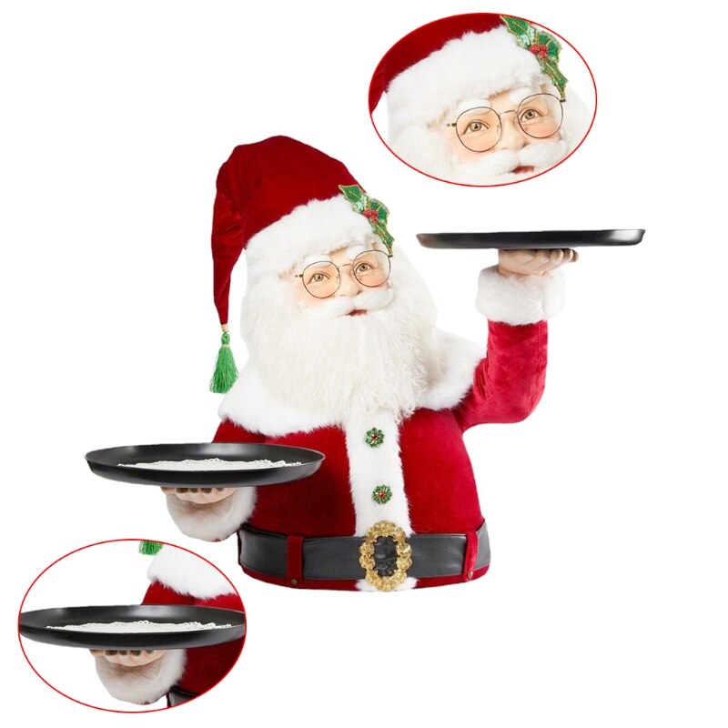 Snack Holders Santa Claus Shape Resin Sculpture Pa... – Vicedeal