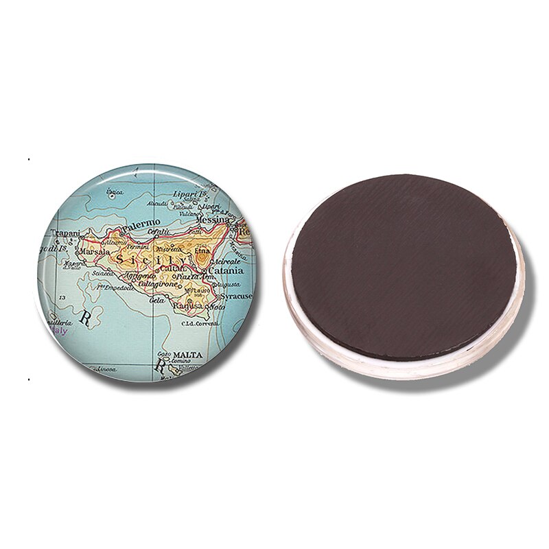 Sicily Map 30MM Fridge Magnet Palermo The Republic... – Vicedeal