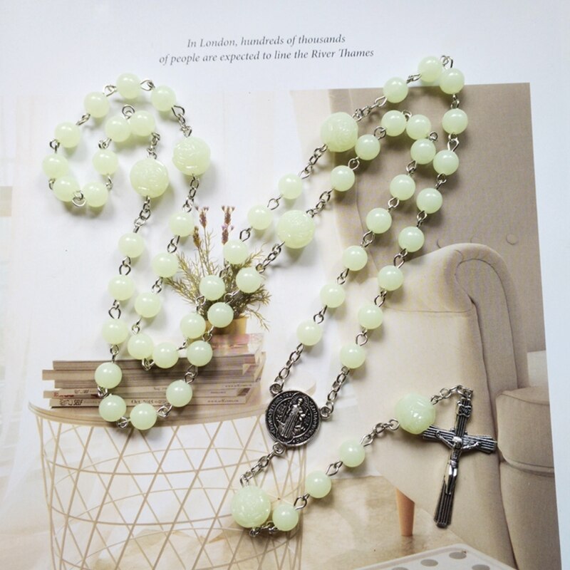 Y-necklaces with Cross Pendant Acrylic Luminous Ro... – Vicedeal