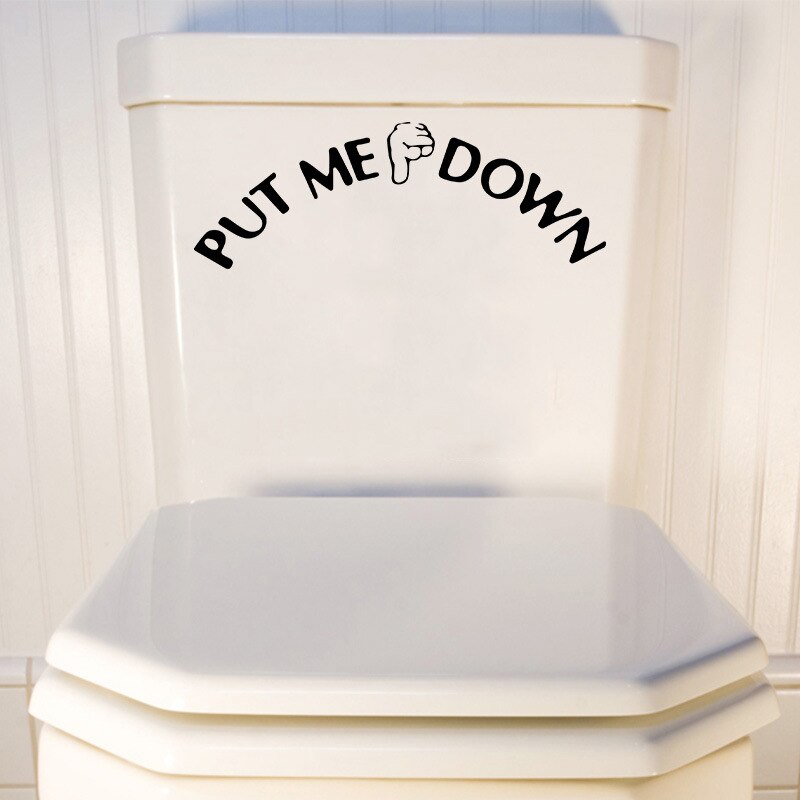Home Decor Words PUT ME DOWN Decal Bathroom Toilet... – Grandado