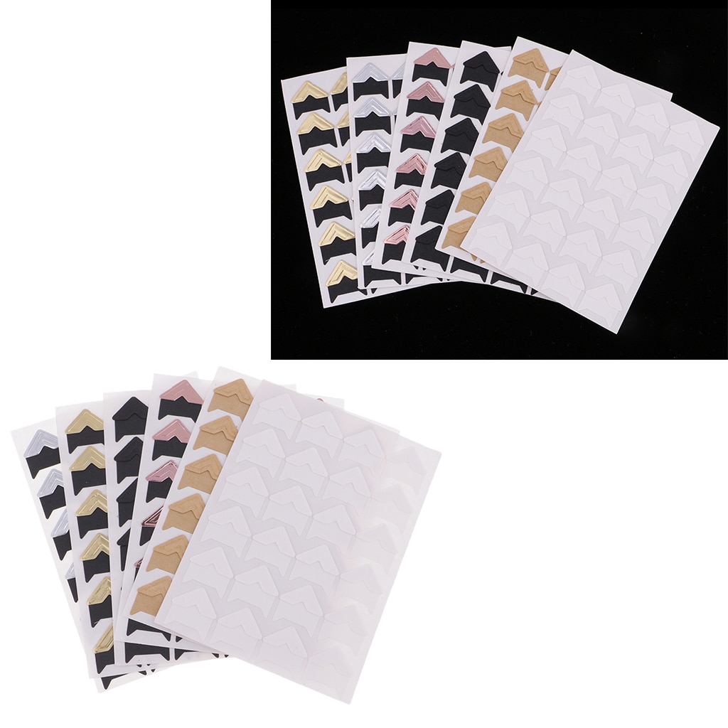 12 Sheets Kraft paper Photo Mounting Sticker Corne... – Grandado