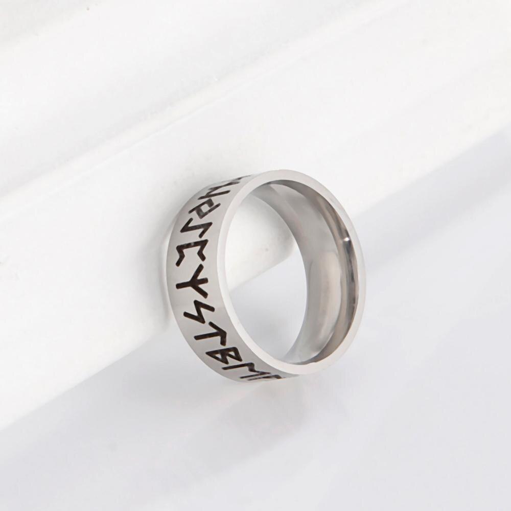 Skyrim Amulet Viking Norse Runes Ring for Men Stai... – Grandado
