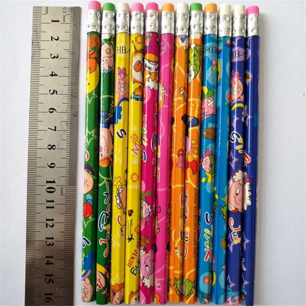 10pcs/lot Cute Cartoon Pencils with Erasers Kawaii... – Grandado