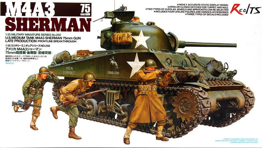 Tamiya 1/35 35250 U.S.Medium Tank M4A3 Sherman 75m... – Grandado