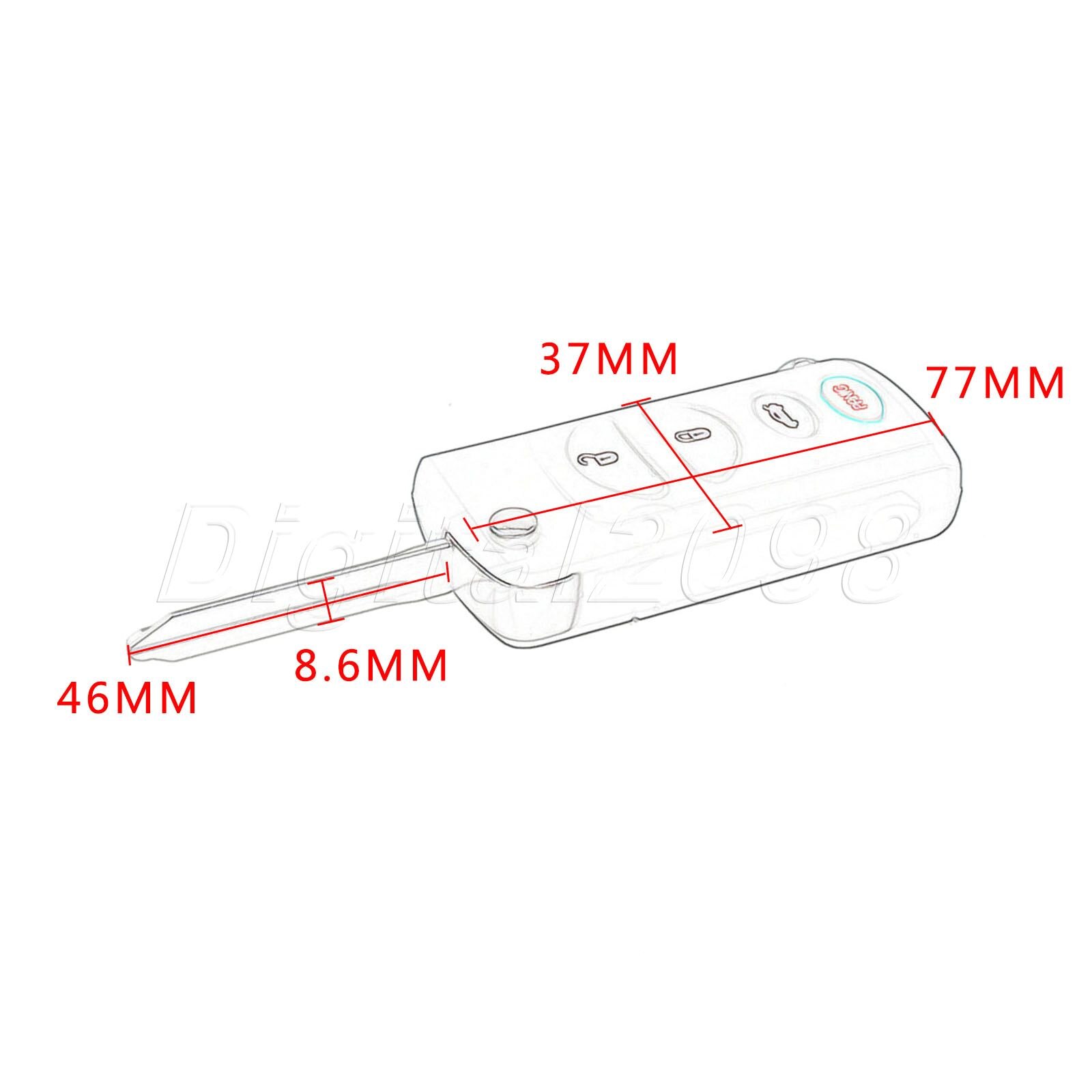 Yetaha 4 Buttons Remote Key Flip Shell Case Replac... – Grandado