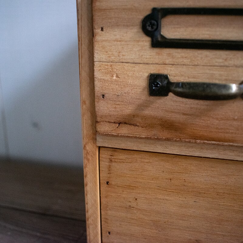 primitive vintage small solid wood cabinet drawers – Grandado