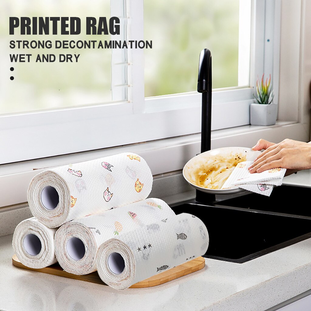 1 Roll Cleaning Cloths Lazy Rags Wet and Dry Washa... – Vicedeal