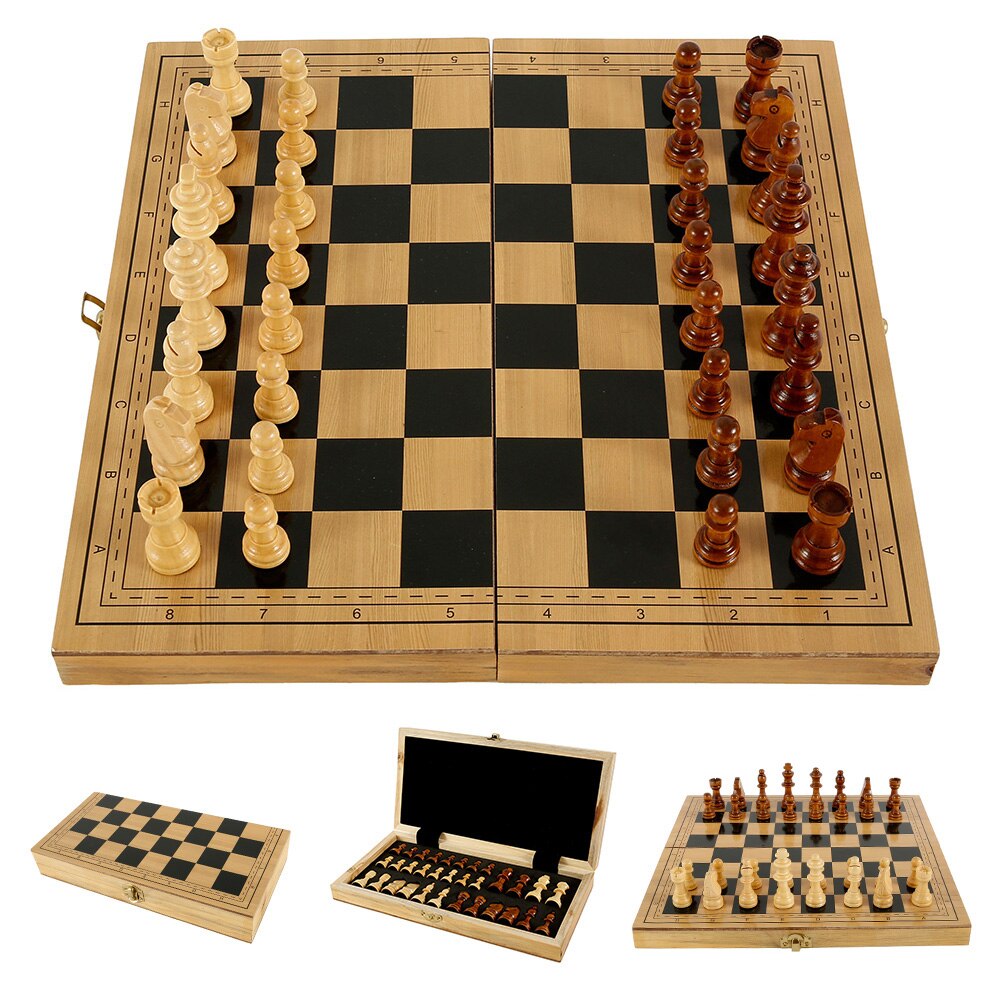 Wooden International Chess Set Wooden Folding Ches... – Grandado