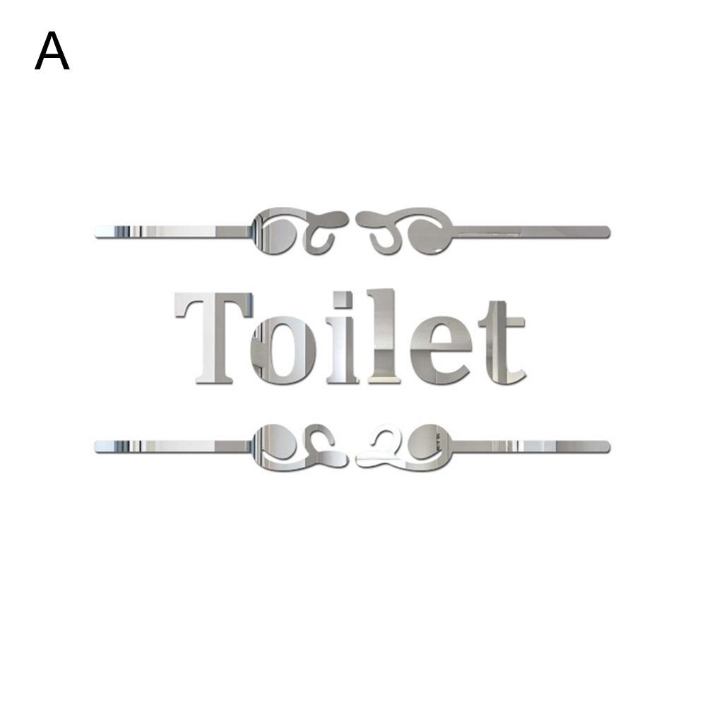 Letrero para entrada de baño WC pegatinas para pue... – Grandado